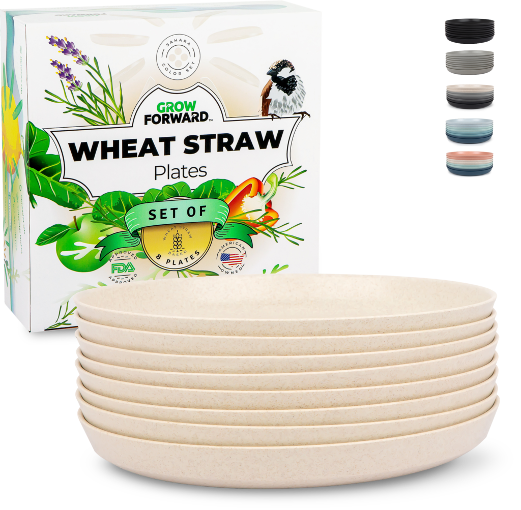 Wheat Straw Plates 10 Inch | Eco Friendly Unbreakable Plates